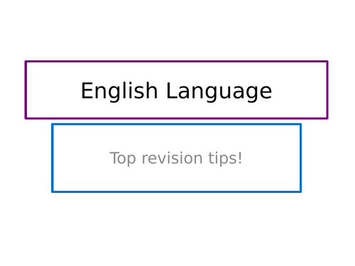 GCSE 9-1 exam AQA English Language Revision help and tips | Teaching ...