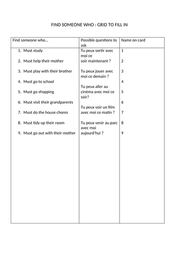 KS3/4 French - Pool of resources on Modal Verbs + hobbies (oral and ...
