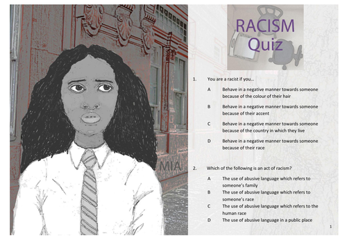 Racism Quiz and Worksheet (UK) | Teaching Resources
