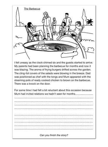 Plan And Write A Story Called 'The Barbecue' (9-14 years) | Teaching ...