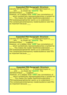 PEA paragraph scaffolding structure. | Teaching Resources