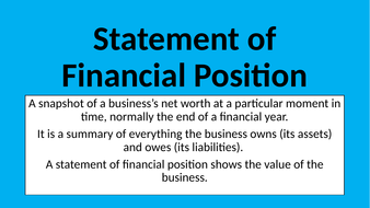 Level 3 BTEC Business. Unit 3 Business Finance : Balance Sheets ...