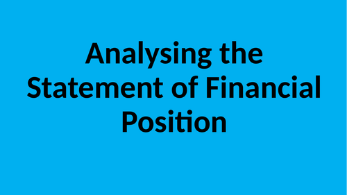 Level 3 BTEC Business. Unit 3 Business Finance : Balance Sheets ...