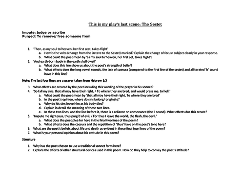 A-Level Songs of Ourselves Volume 2 : Bundle 1 | Teaching Resources