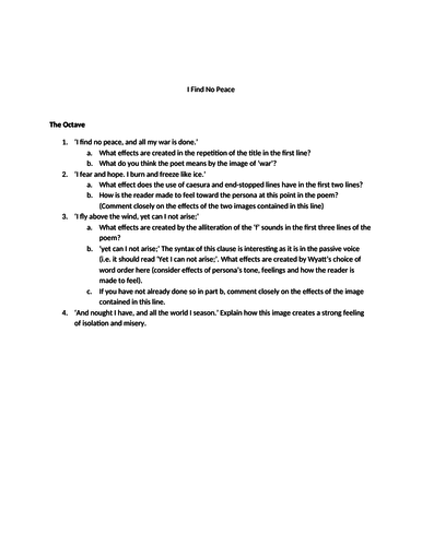 A-Level Songs of Ourselves Volume 2 : Bundle 1 | Teaching Resources