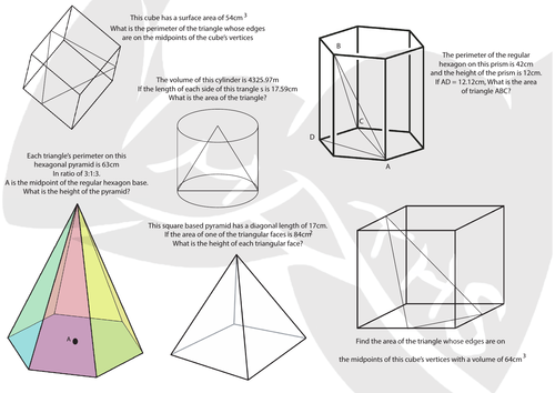 3D Pythagoras Problems | Teaching Resources