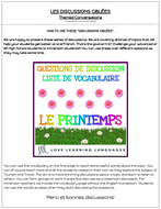 Le printemps Spring - Discussions ciblées - French themed conversation ...