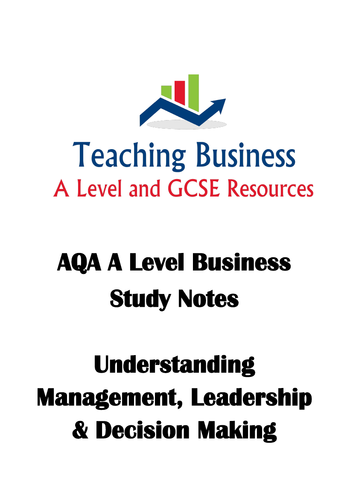 AQA A Level Business - Year 12 Complete Course (Units 1, 2 and 3 ...