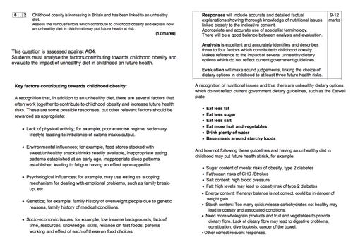 AQA GCSE Food Preparation & Nutrition - How to answer THE 12 mark ...