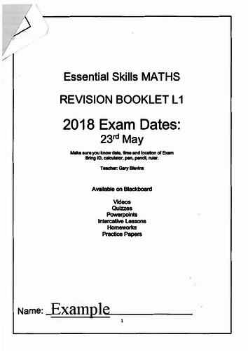 Empower your students: Functional Skills Maths L1 Revision Workbook ...