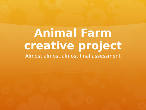 Animal Farm - Creative project | Teaching Resources