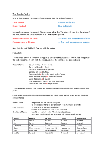 French Grammar Notes (Perfect for A Level students!) | Teaching Resources