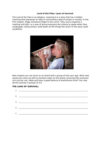 Lord of the Flies EAL resources | Teaching Resources