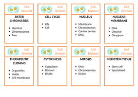 Cell division taboo cards | Teaching Resources