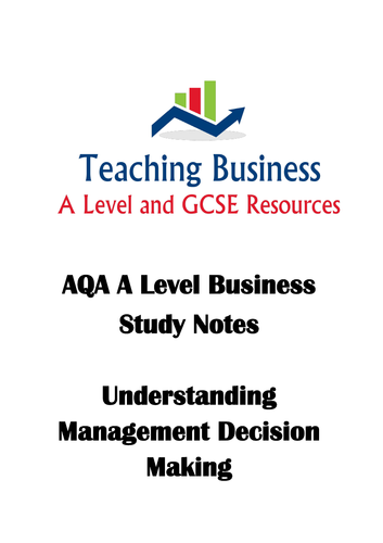 AQA A Level Business UNIT 2 - Managers, Leadership and Decision Making ...