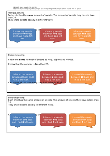 Year 1 Sharing Equally | Teaching Resources