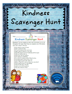 Kindness Scavenger Hunt (Pay it Forward) Template | Teaching Resources