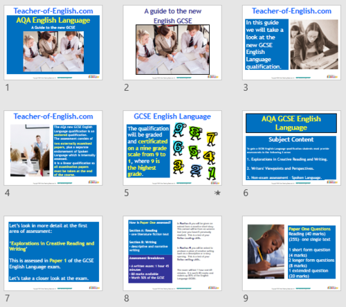 An Introduction to 9-1 AQA GCSE English Language | Teaching Resources
