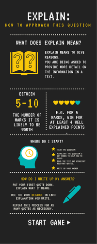 WJEC GCSE English Language Reading Guidance Infographics Unit 2 and ...
