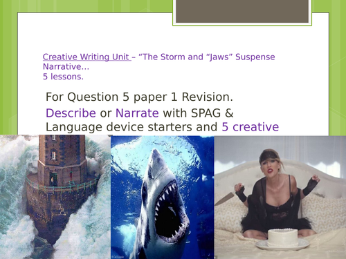 AQA Creative Writing Tasks - 5 lessons | Teaching Resources