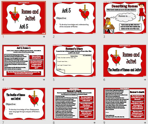 Romeo and Juliet - Act Five | Teaching Resources