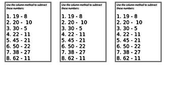 Mathematics Written Method - Subtraction with Reasoning Questions ...