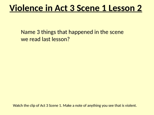 Romeo and Juliet Act 3 Scene 1 | Teaching Resources