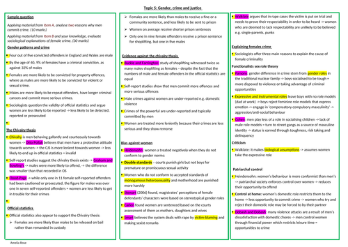 AQA A Level Sociology revision plans: Crime and Deviance | Teaching ...