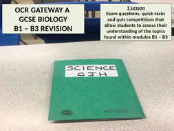 OCR GCSE Biology Modules B1-B3 REVISION | Teaching Resources