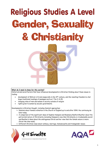 Religious Studies: Gender, Sexuality & Christianity - Reading/Work Pack ...