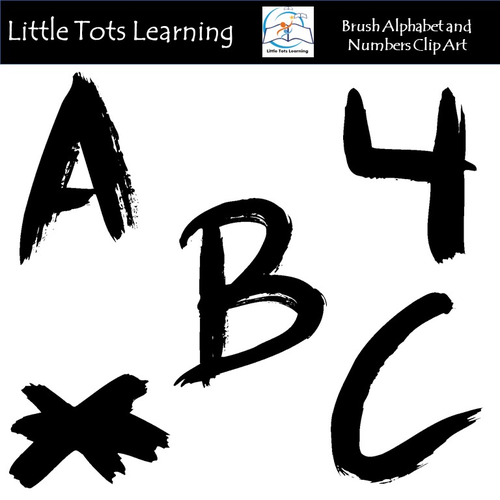 Alphabet and Numbers Clip Art - Black Alphabet and Numbers Clip Art ...
