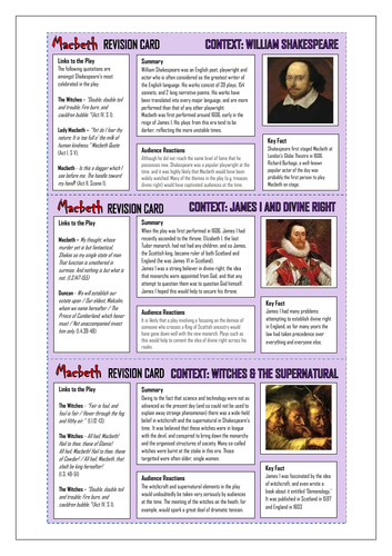 Macbeth Revision Cards! | Teaching Resources
