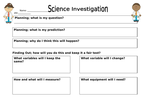 Science investigation sheets for KS1 and KS2 | Teaching Resources