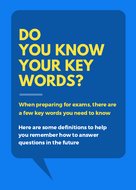 Key exam terms - Definitions poster | Teaching Resources