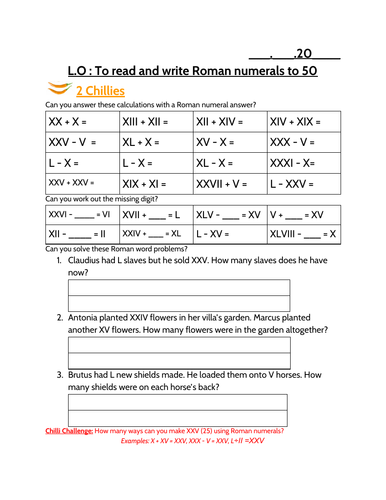 Roman Numerals **3 Lessons in One** - KS2 | Teaching Resources