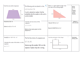 GCSE Maths 9-1 Revision grids | Teaching Resources