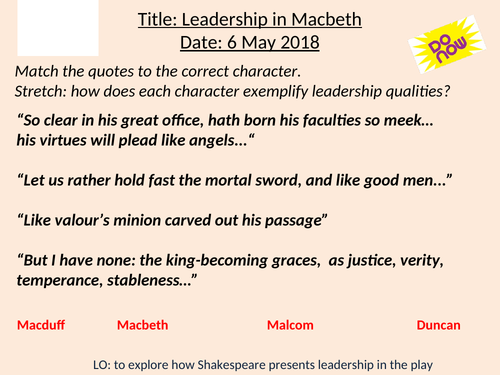 GCSE English Literature Revision (9-1): Macbeth | Teaching Resources
