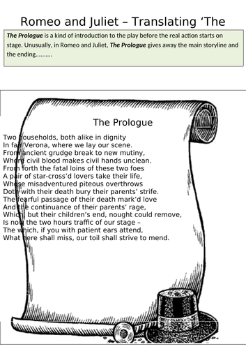 Romeo and Juliet - Prologue / Act 1, Scene, 1 Activity Pack | Teaching ...