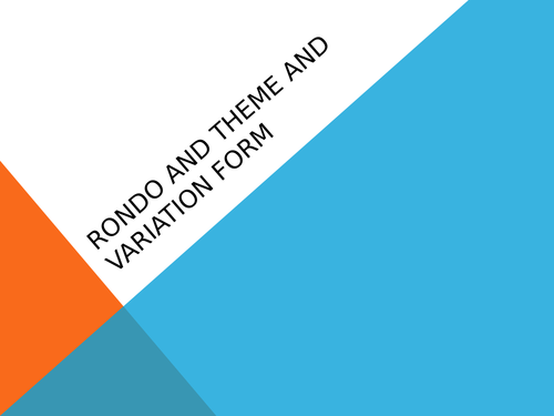 Rondo and Theme and Variation Composition | Teaching Resources