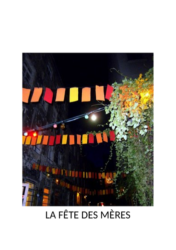 LA FÊTE DES MÈRES | Teaching Resources