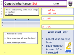 New GCSE AQA Combined Trilogy Biology 4.6 Inheritance, Variation and Evolution | Teaching Resources