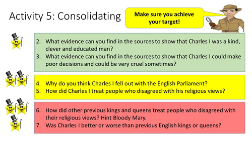 Source Investigation - Charles I's Personality | Teaching Resources