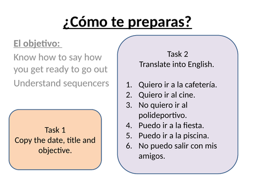 Como te preparas? - Getting ready | Teaching Resources