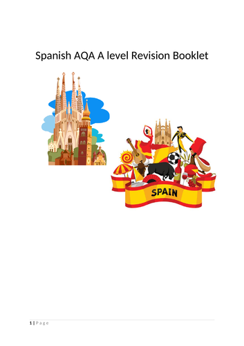 Spanish A2/A level Revision booklet | Teaching Resources