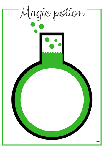Magic potion bottle template set | Teaching Resources