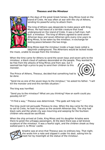 Theseus and the Minotaur / The Reaping | Teaching Resources