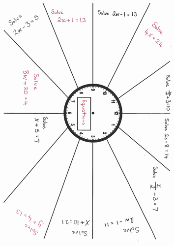 GCSE Maths Foundation/Functional Skills - Revision Clock Equations With ...