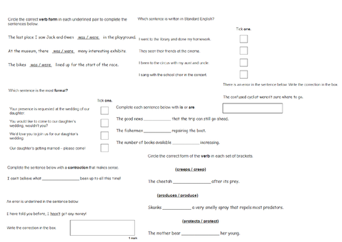 KS2 SATs Grammar, Punctuation and Spelling Question Mats | Teaching ...