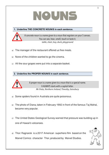 Different Types of Nouns | Teaching Resources