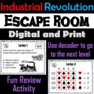 Industrial Revolution: Escape Room - Social Studies | Teaching Resources